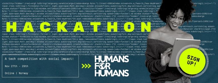 Hackathon Humans for Humans – 27. nov. 2020 – HUMANS FOR HUMANS